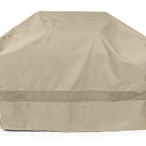 Covermates Grill Cover – Weather Resistant Polyester, Adjustable Drawcord, Mesh Vent, Grill and Heating-Khaki