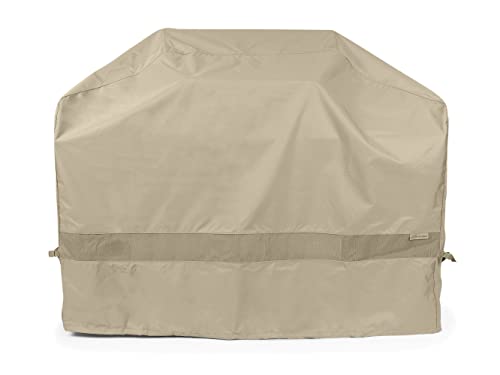 Covermates Grill Cover – Weather Resistant Polyester, Adjustable Drawcord, Mesh Vent, Grill and Heating-Khaki