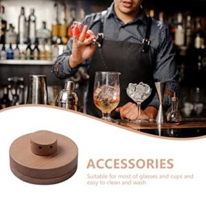 UPKOCH Wiskey Set Wood Lid Cocktail Smoker Kit: 1 Set Infuser Lid Chimney Drink Smoker Whiskey Smoker Infuser Kit for Cocktails Men Set