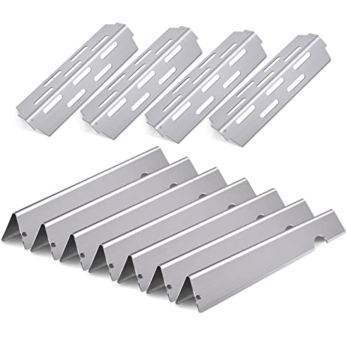 Cozilar Grill Flavorizer Bars Heat Deflectors BBQ Gas Grill Replacement Parts for Weber 66041, 66033, 66796, Weber Genesis II E-410, S-410, Genesis II LX E-440, S-440, 17” Stainless Steel Flavor Bars