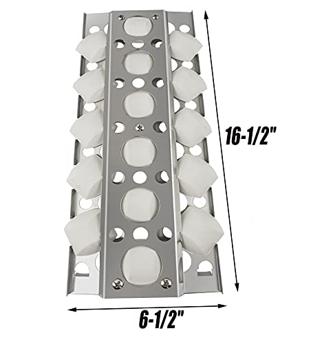 Cookingstar New Upgrade Stainless Steel Heat Plate, Heat Shield, Heat Tent, Burner Cover, Vaporizor Bar, and Flavorizer Bar Replacement for Select Turbo Gas Grill Models (Pack of 4)