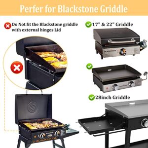 MOASKER New Upgraded Griddle Caddy Shelf for Blackstone 17"/ 22"/ 28" Griddle, Addition Side Rack Storage Tray with Paper Towel Holder, Spatula Holder Organizer for Blackstone Grill Accessories