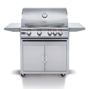 blaze premium lte 32-inch 4-burner propane gas grill with rear infrared burner & grill lights - blz-4lte2-lp