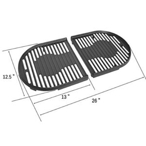 Stanbroil Cast Iron Grill Cooking Grates Replacement Parts for Coleman Roadtrip Swaptop Grills LX LXE LXX, 2 Pack