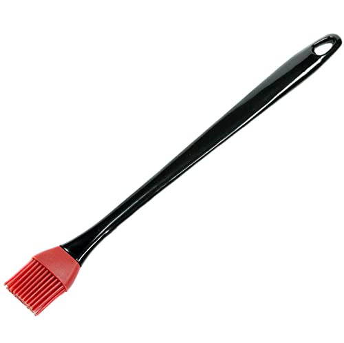 Chef Craft Select Silicone Basting Brush, 13.5 inches in length, Red/Black