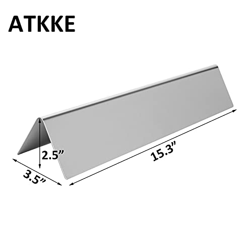 ATKKE 3-Pack 15.3 inch Flavorizer Bar Replacement for Weber 7635, Spirit 200 Series, Spirit E210 S210, E220 S220 with Front Control Knobs, Stainless Steel Heat Plates Shield Flavor Bars