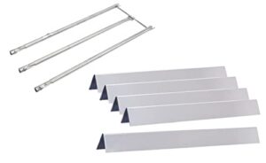 gassaf 24.5 inch flavorizer bar and burner tube set replacement for weber 7539, 7540 67820 67722, genesis 300 series grills