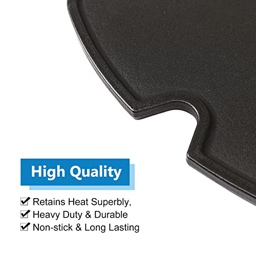 Uniflasy Cast Iron Griddle for Weber Traveler Portable Gas Grill, fits Weber 9010001 Traveler Portable Gas Grill, Cooking Griddle