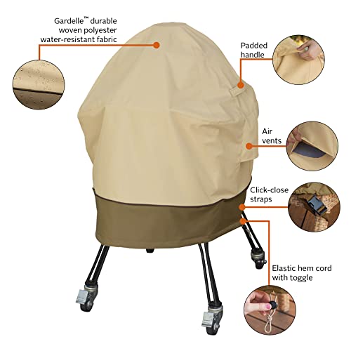 Classic Accessories Veranda Water-Resistant 22 Inch Kamado Ceramic BBQ Grill Cover