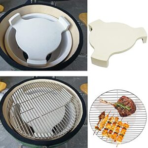 AJinTeby Heat Deflector, Plate Setter for 18" Big Green Egg Grill, Big Green Heat Deflector, Green Egg Smoker Plate, Pizza Stone for 18" Kamado Grill, Chargriller 18" Akorn Kamado Grill