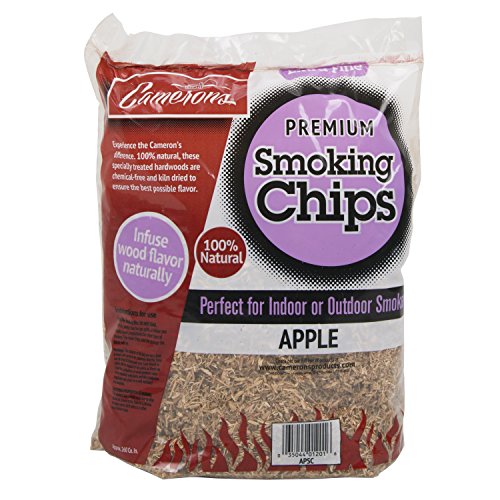 Camerons Smoking Sawdust Chips (Apple, Hickory, Oak, Alder) - 4 Pack Value Gift Set of ~2lb Bags, 260 cu. in. (0.004m³) Extra Fine Kiln Dried BBQ Wood- 100% All Natural Barbecue Smoker Shavings