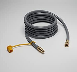 XYS MNS 12 feet natural gas hose 3/8-inch natural gas quick disconnect kit, CSA certified, low pressure outdoor NG/propane equipment for barbecues, grills, fire pits, generators, heaters, etc.