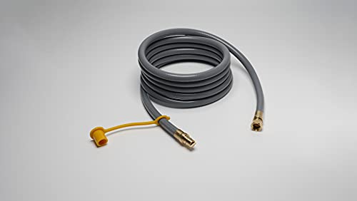 XYS MNS 12 feet natural gas hose 3/8-inch natural gas quick disconnect kit, CSA certified, low pressure outdoor NG/propane equipment for barbecues, grills, fire pits, generators, heaters, etc.