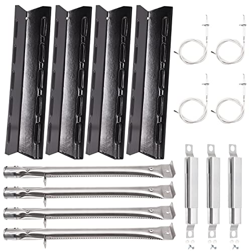 Aibabcue Grill Replacement Parts for Kenmore 146.34611410, 146.23678310, 146.47223610, 146.46372610 Gas Grill, Heat Plate Shield, Grill Burner, Carryover Tube, Igniter for Kenmore Grill 146.16198211