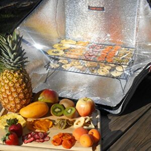 Sunflair Portable Solar Oven Deluxe with Complete Cookware, Dehydrating Racks and Thermometer