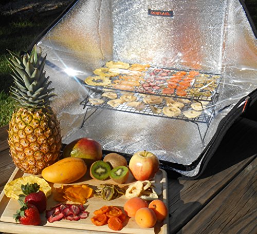 Sunflair Portable Solar Oven Deluxe with Complete Cookware, Dehydrating Racks and Thermometer