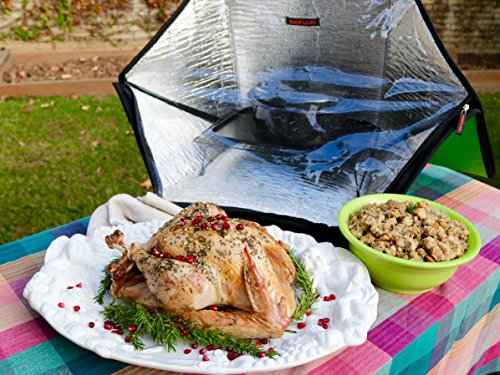 Sunflair Portable Solar Oven Deluxe with Complete Cookware, Dehydrating Racks and Thermometer