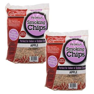 camerons products smoking chips - (apple) - 4 pound total bag, 260 cu. in. each bag - kiln dried, natural extra fine wood smoker sawdust shavings, barbecue chips