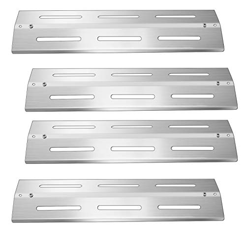 Folocy 15 1/16" Stainless Steel Grill Heat Plates Shield Tent BBQ Gas Grill Replacement Parts for Grill Chef PAT502, Kenmore P01705009E, P01708034E, P02008010A, P02008029A Models