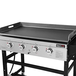 Royal Gourmet 4 Burner Flat Top Grill Griddle Combo Outdoor propane Gas Griddle, GB4001C, 52,000 BTU For Outdoor Events, Camping, BBQ