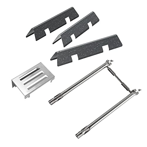 BBQ-PLUS 67060 Heat Deflector,7635 15.3'' Flavorizer Bars,69785 Burner Tube Replacement Parts Repair Kit for Weber Spirit II 200 Series(with Up Front Control), Model Years 2017 and Newer