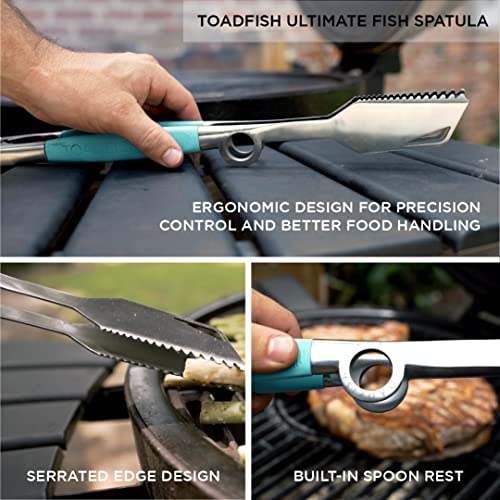 Toadfish Ultimate Grill Tongs, 17-Inch Long Kitchen Tongs, Full Stainless Steel for Cooking, Grilling, BBQ