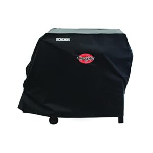 char-griller 8175 flat iron 2 burner outdoor gas griddle grill cover, black