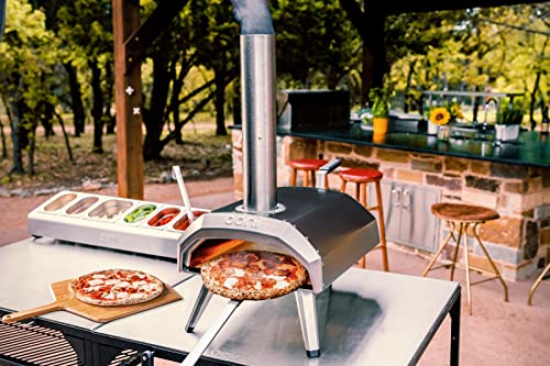 Ooni Karu 12 Multi-Fuel Outdoor Pizza Oven + Ooni 12" Perforated Pizza Peel + Ooni Karu 12 Carry Cover Bundle - Ideal for Any Outdoor Kitchen