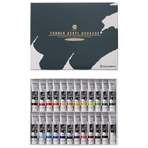 turner acrylic gouache 24 colors set school (japan import) by turner color