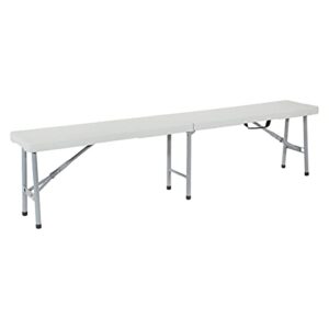 office star resin furniture for indoor or outdoor use, single, fold in half 6 foot bench