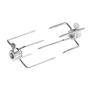 skyflame heavy duty stainless steel rotisserie meat forks - fits 1/2-inch and 3/8-inch hexagon & 3/8-inch and 5/16-inch square spit rods