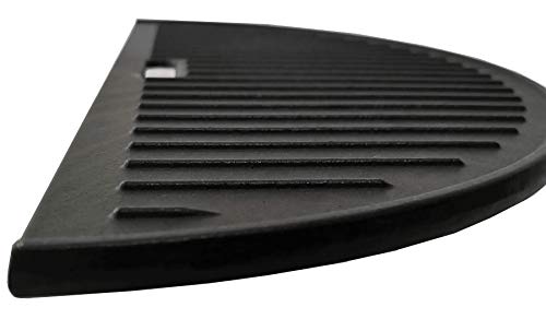 BBQ Grill 18-in Cast Iron Half Moon Griddle for Kamado Joe Big Green Egg Ceramic Kamado Grills