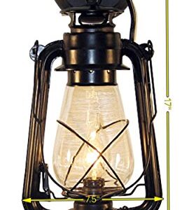 Rustic Lantern Wall Mounted Set - Large Black