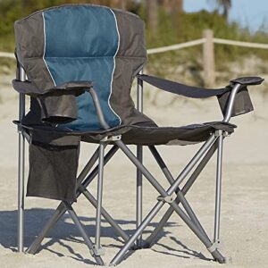 livingxl by dxl heavy duty portable chair | outdoor lawn or beach chair with 500 lb max capacity, lightweight folding frame