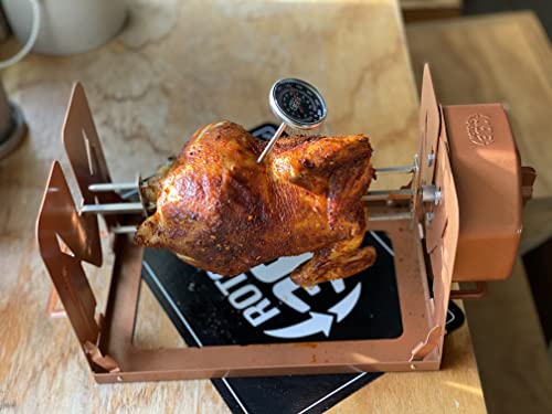 ROTO-Q 360 Family Bundle (COPPER) | The Ultimate Rotisserie Solution for Healthier Cooking | Portable, Versatile, and Energy-Efficient | Perfect for Convection Ovens, Air Fryers, BBQs, and Fire Pits | Self-Rotating Spit Roaster for Mouth-Watering Rotisser