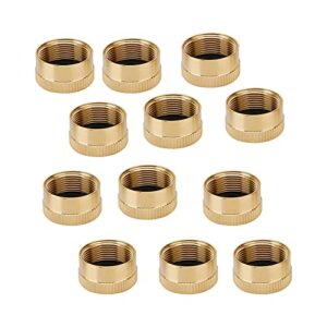 roastove solid brass refill 1lb propane tank cap for outdoor camping stove cooking, propane cap, prevent gas leaking, 12 pcs…