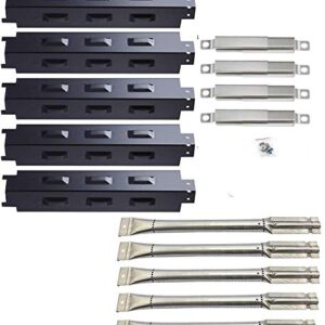 Htanch PN8531 (5-Pack) SA5491(5-Pack) 14 5/8" Heat Plate and Burner,Carryover Tubes Replacement for Charbroil 463440109, 463230515, 463230514, 463230513, 463230512, 463230511, 463230510, 463226514