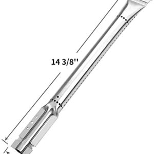 Htanch PN8531 (5-Pack) SA5491(5-Pack) 14 5/8" Heat Plate and Burner,Carryover Tubes Replacement for Charbroil 463440109, 463230515, 463230514, 463230513, 463230512, 463230511, 463230510, 463226514