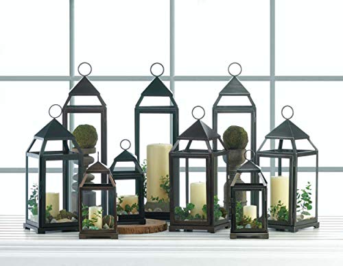 Bronze Modern Candle Lantern - 18 inches