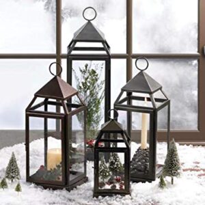 Bronze Modern Candle Lantern - 18 inches