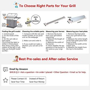 Hisencn 16 1/4 In Grill Grates Burner Tube and Heat Plate for DGF510SBP, BY15-101-001-02, GBC1461W, GBC1462W-C, GBC1555W-C, GBC1562W-C, BH13-101-099-01, BH15-101-099-02, GBC1362W, GBC1562W, BH14-101-0