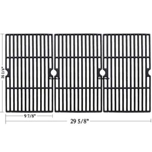 Hisencn 16 1/4 In Grill Grates Burner Tube and Heat Plate for DGF510SBP, BY15-101-001-02, GBC1461W, GBC1462W-C, GBC1555W-C, GBC1562W-C, BH13-101-099-01, BH15-101-099-02, GBC1362W, GBC1562W, BH14-101-0