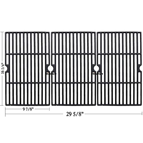 Hisencn 16 1/4 In Grill Grates Burner Tube and Heat Plate for DGF510SBP, BY15-101-001-02, GBC1461W, GBC1462W-C, GBC1555W-C, GBC1562W-C, BH13-101-099-01, BH15-101-099-02, GBC1362W, GBC1562W, BH14-101-0