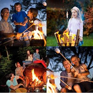 The Ultimate Marshmallow Roasting Sticks Premium Bamboo Extra Long 36 Inches 5MM Thick Heavy Duty Wooden Skewers Perfect for Smores Hot Dogs Kebab Campfire Fire Pit Camping Cooking 110 Pieces Safe