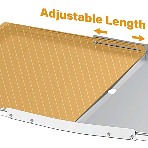 GARNETIN Grease Tray with Drip Pan for 4/5 Burner Outdoor Gas Grill Models from Dyna Glo, Nexgrill, Expert Grill, Kenmore, BHG and More - 304 Stainless Steel Grill Replacement Parts (24"-30")