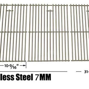 Stainless Steel Cooking Grid for Nexgrill 720-0709, 720-0709B, Kitchenaid, Brinkmann 810-1575-W and Charbroil 463241004, 463241904 Gas Grill Models, Set of 3