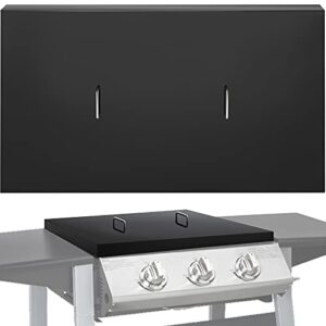 vevor griddle lid cover, work with 28" blackstone griddle, powder coated black carbon steel flat top griddle cover, griddle cover with heatproof handle for outdoor griddle