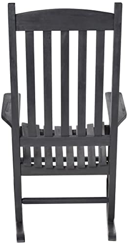 Amazon Aware FSC Certified Outdoor Porch Rocker Chair, Acacia Wood, Black