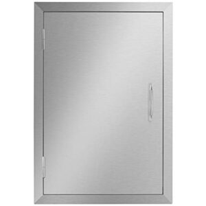 seeutek outdoor kitchen doors 17w x 24h inch bbq access door bbq island - stainless steel single wall construction vertical door for outdoor kitchen grilling station or commercial