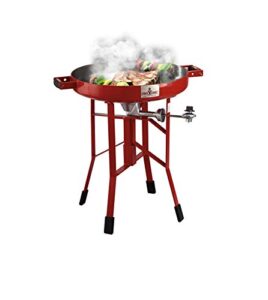 original firedisc 24" short outdoor portable propane cooker | red